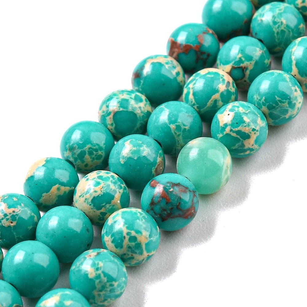 Wholesale Synthetic Imperial Jasper Dyed Beads Strands ...