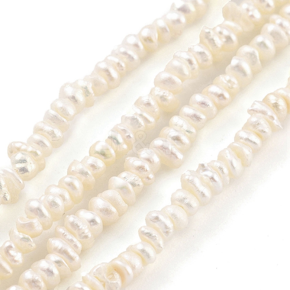 Wholesale Natural Keshi Pearl Cultured Freshwater Pearl Beads Strands ...